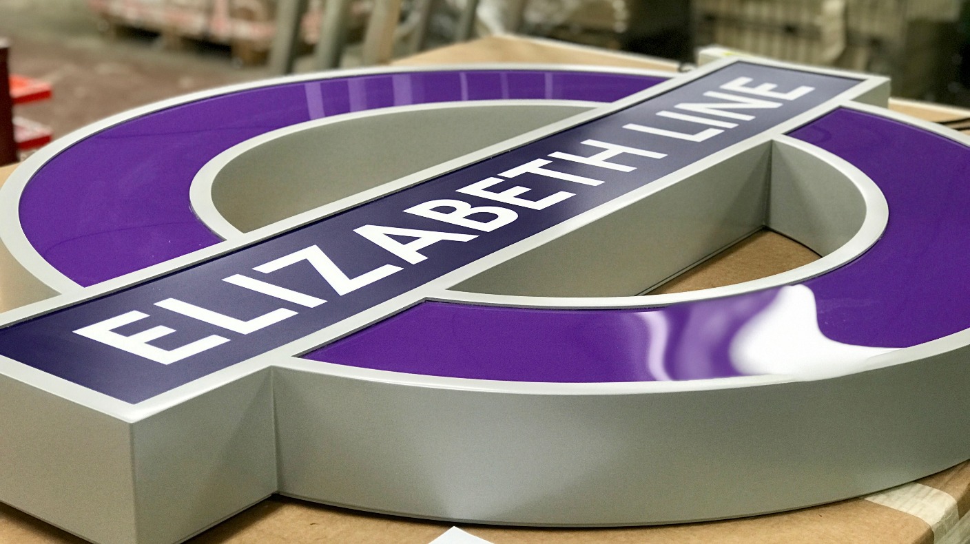 Purple roundels help London's Elizabeth Line take shape | ITV News London