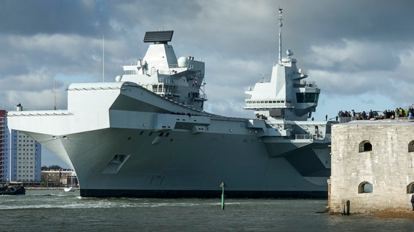 Royal Navy's new aircraft carrier departs for sea trials | ITV News ...
