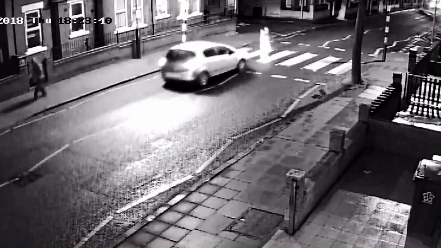 Zebra crossing hit and run captured on CCTV | ITV News Central