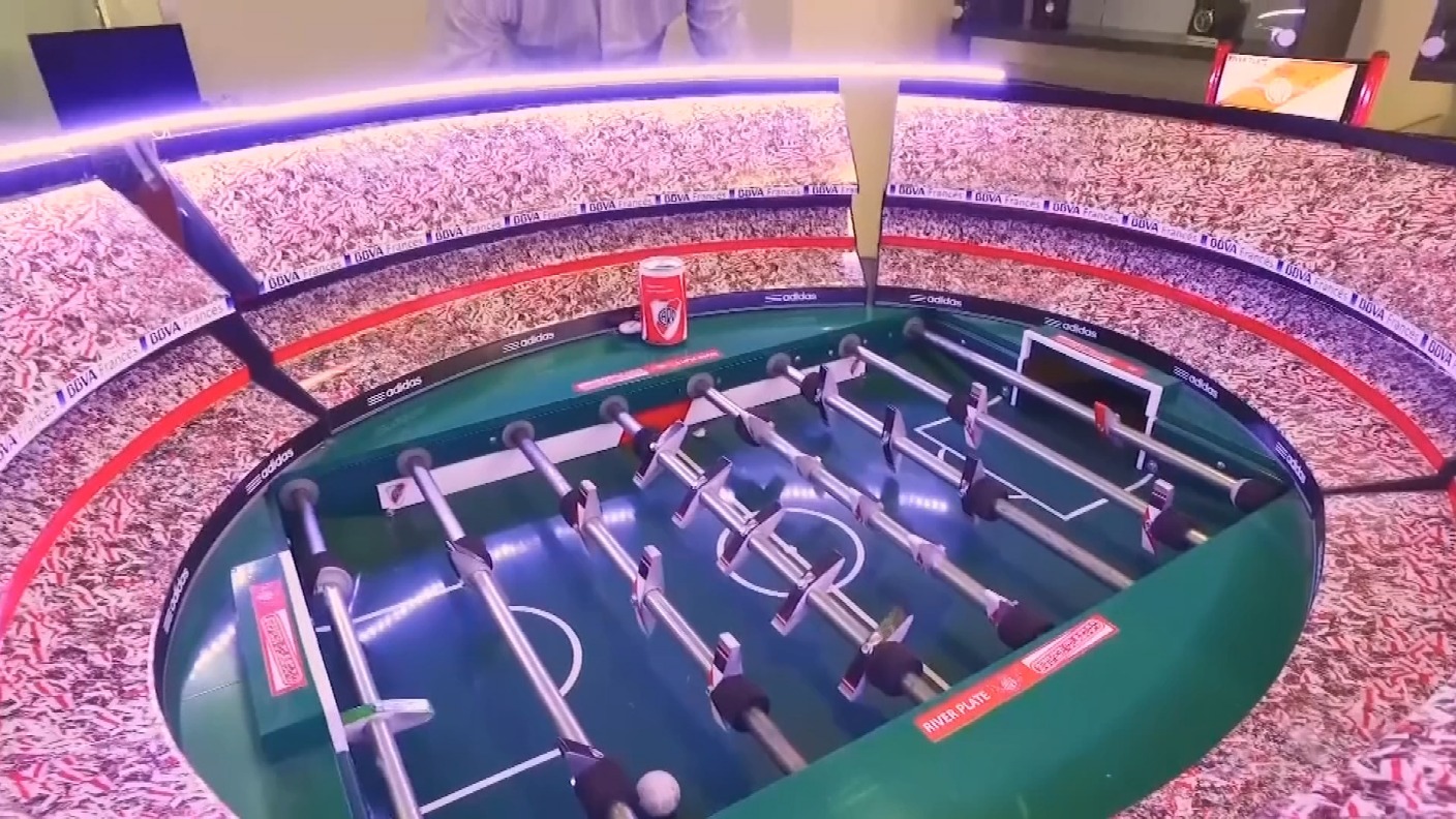 Designer recreating famous stadiums for table football | ITV News