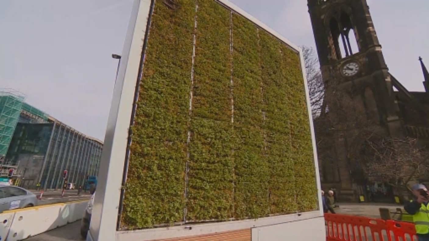 Newcastle gets country's first pollution busting 'moss tree' | ITV News ...
