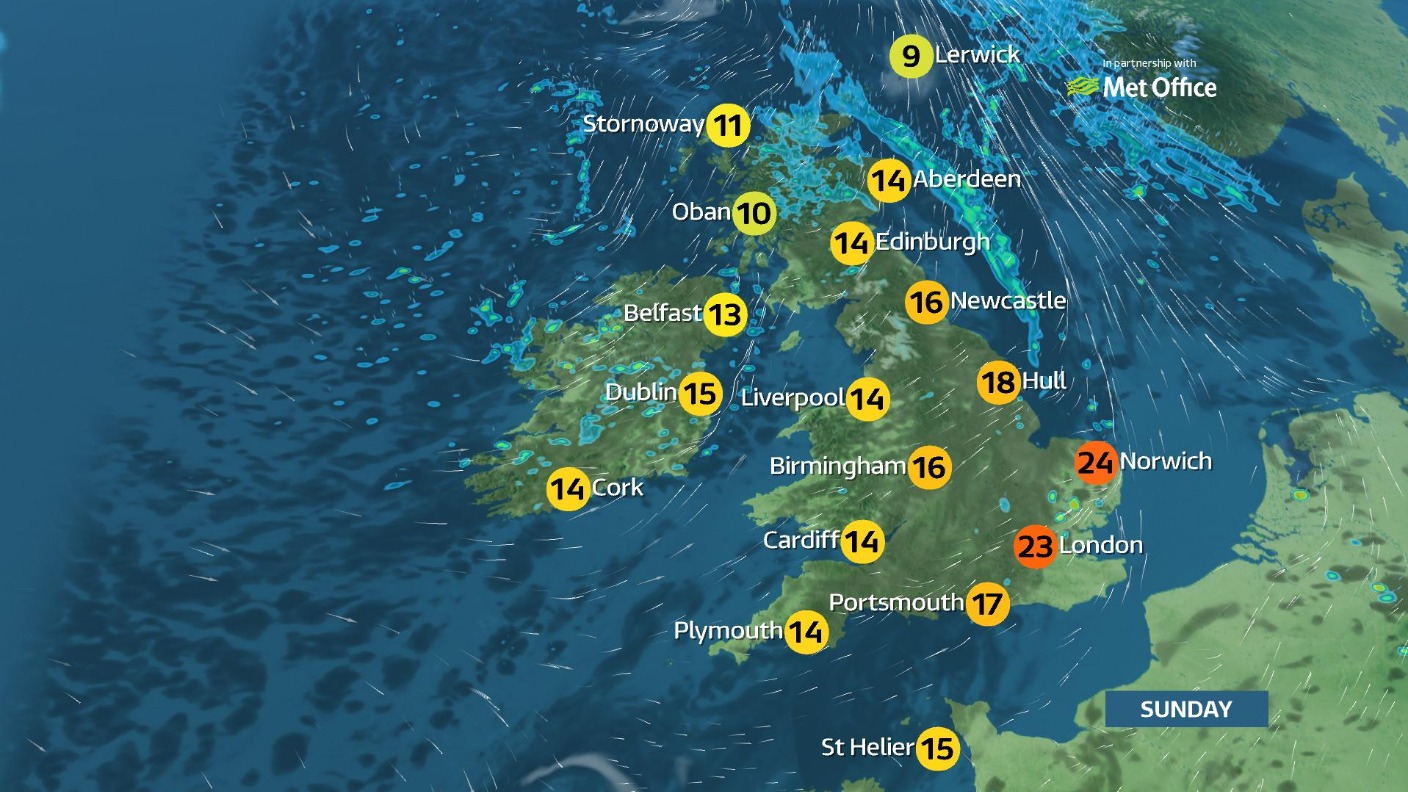 Weather: A humid morning in the southeast and cloudier and fresher ...