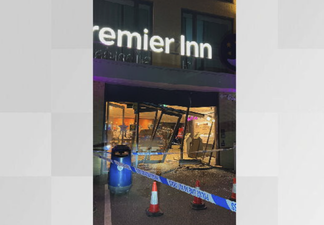 Hotel worker seriously injured after driver crashed into Premier Inn ...