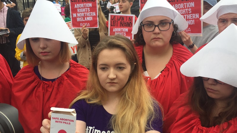 Pro-choice campaigners take abortion pills in Northern Ireland | ITV News