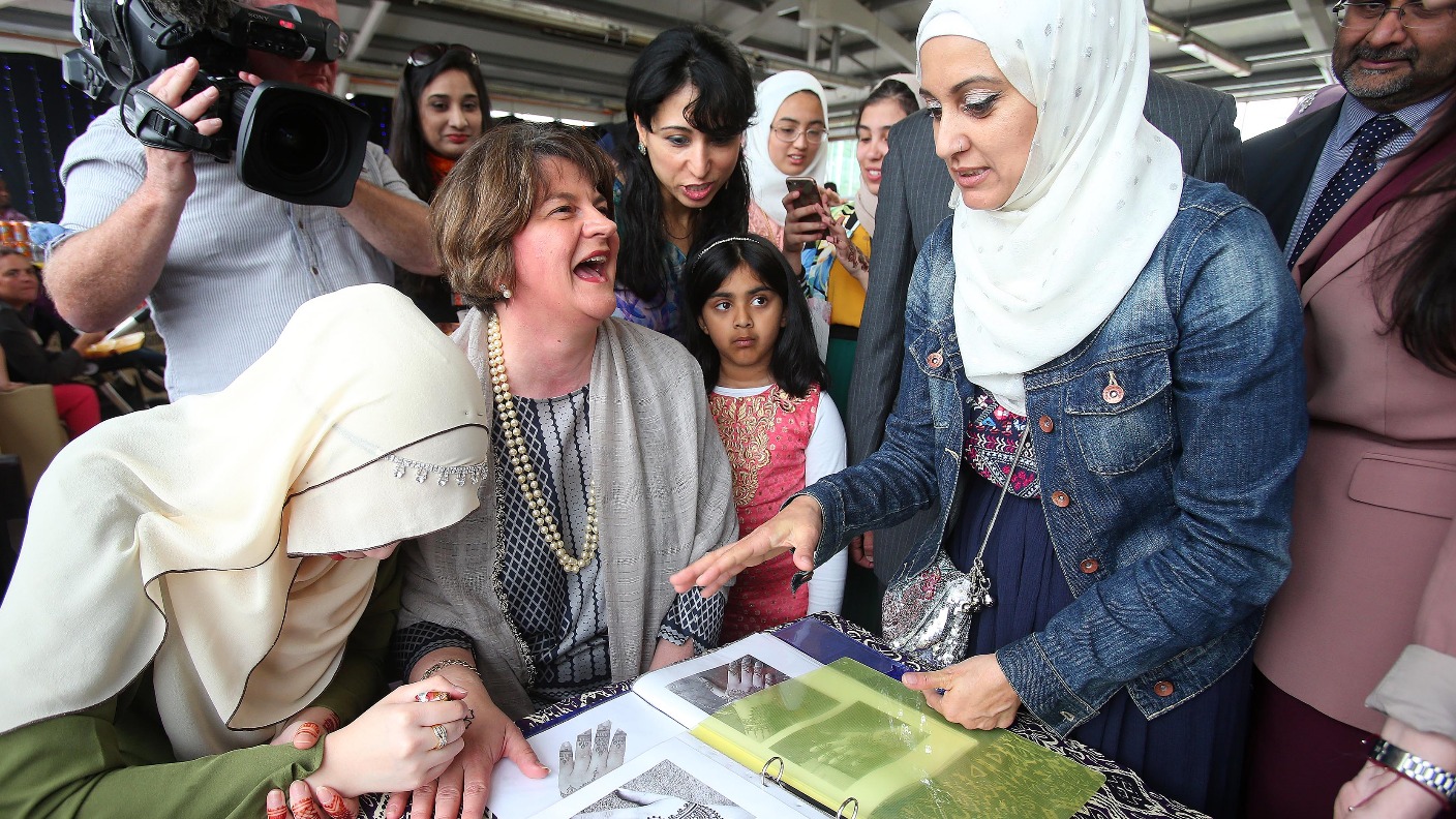 DUP leader Arlene Foster visits Muslim community | UTV | ITV News