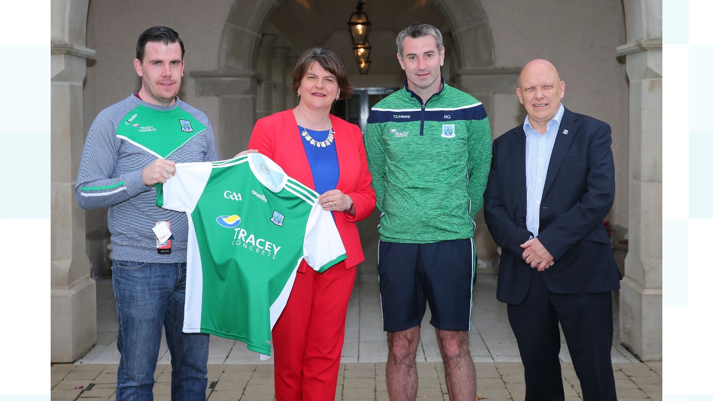 Arlene Foster meets Fermanagh GAA team | UTV | ITV News