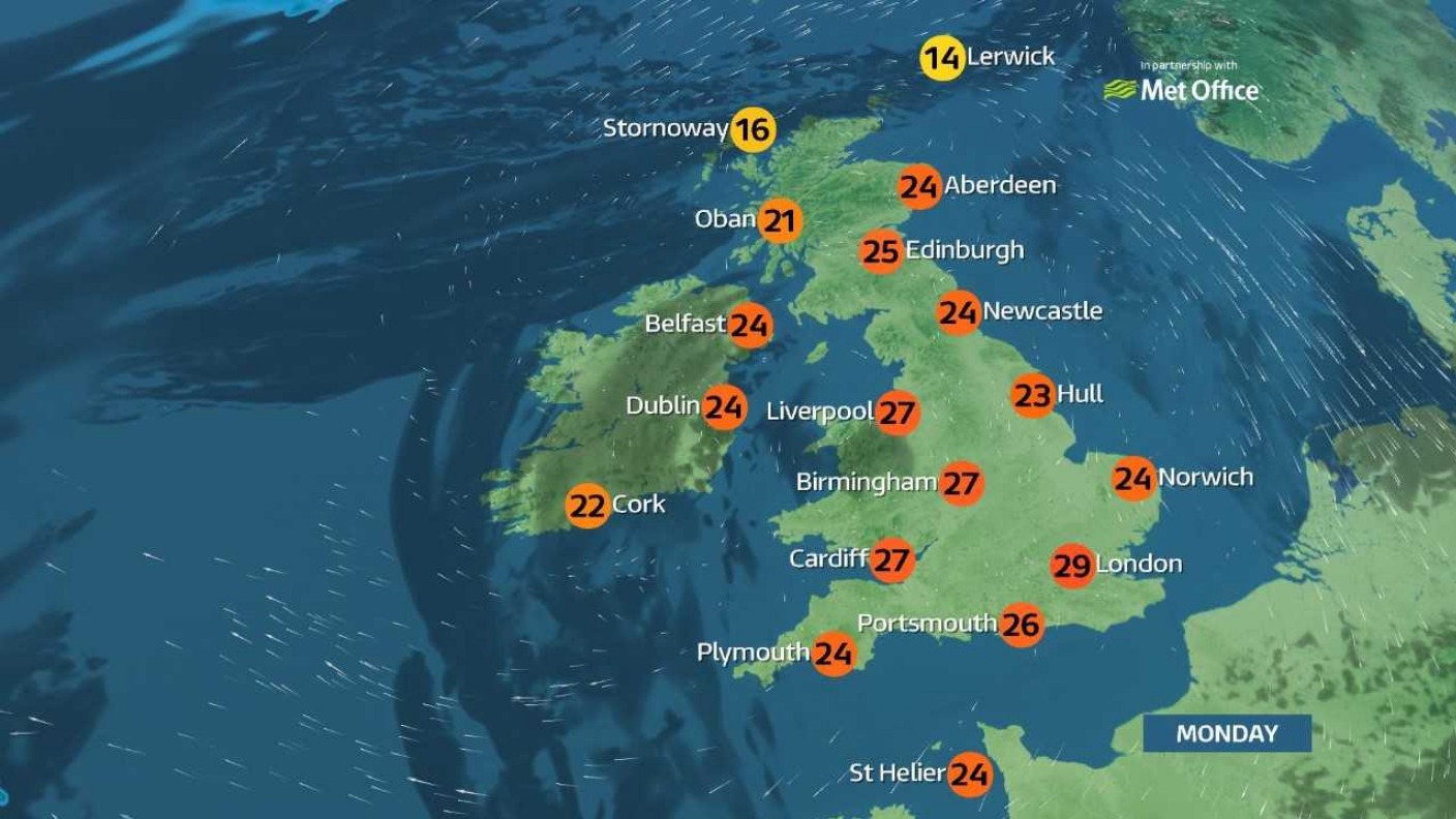 Glorious sunshine for most parts of UK on hot day | ITV News