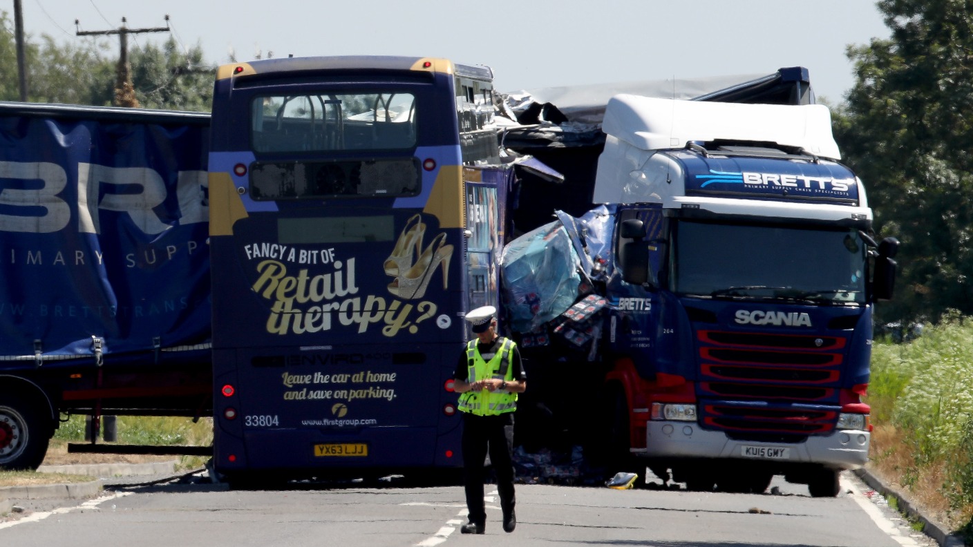 Two men killed in A47 bus and lorry crash named | ITV News Central