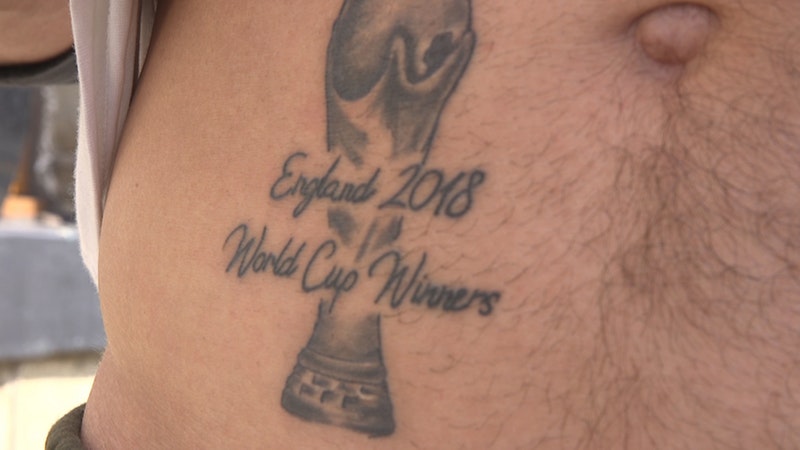 No regrets for fan who had ‘England 2018 World Cup Winners’ tattoo ...