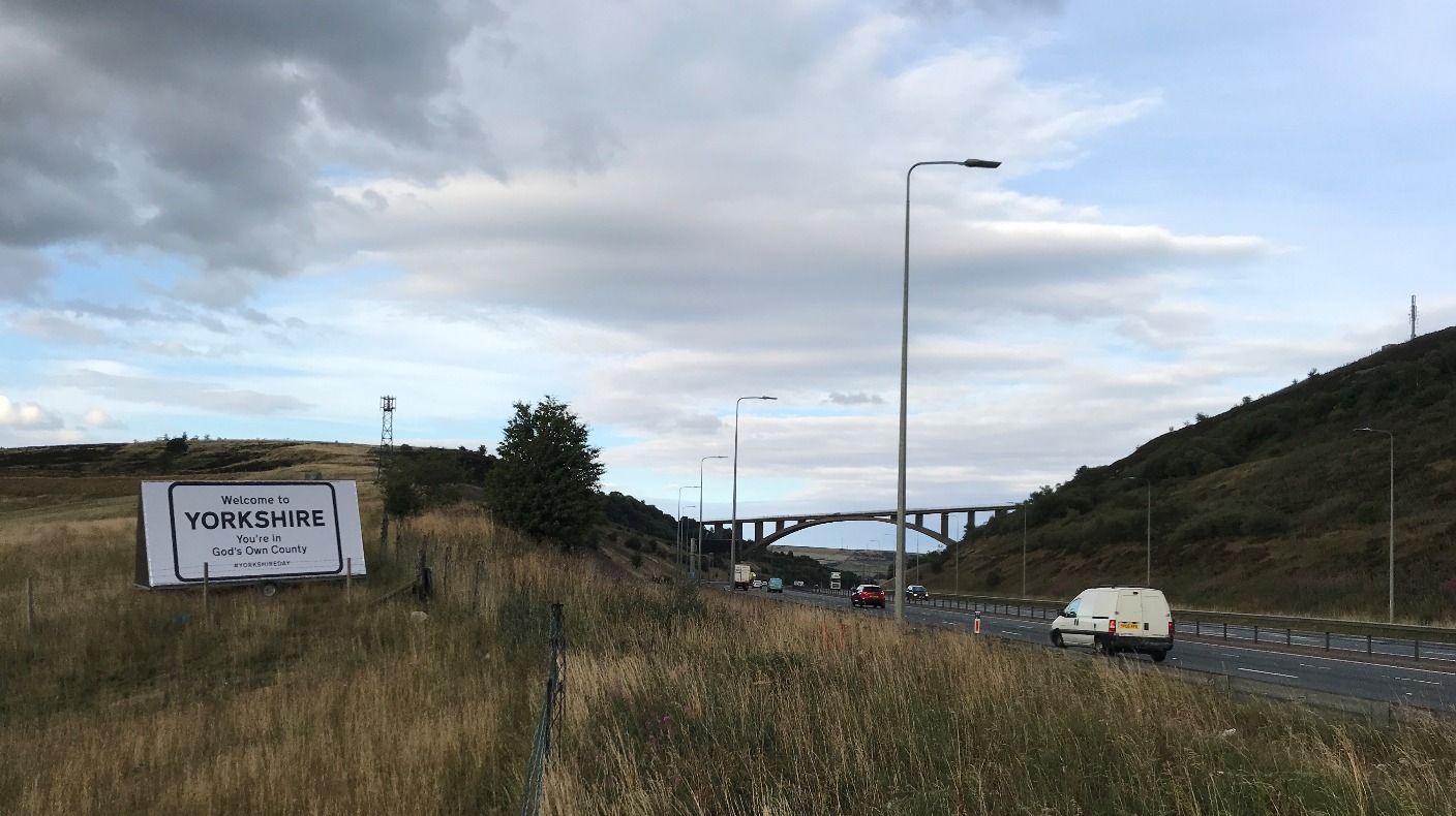 Temporary 'Yorkshire Day' signs welcome visitors to the county | ITV ...