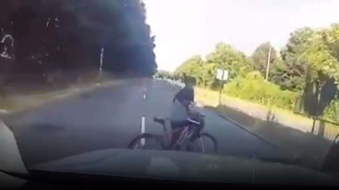 Dashcam captures shocking near-miss with child cyclist | ITV News Central Dashcam captures shocking near-miss with child cyclist | ITV News Central