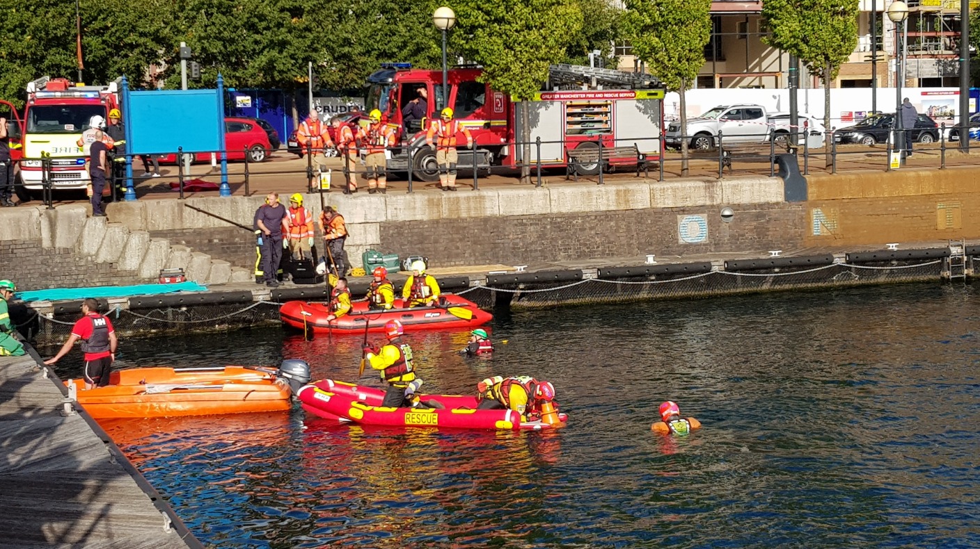 Body recovered from water at Salford Quays | ITV News Granada