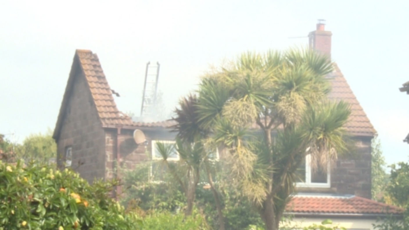 Roof collapses in St Clement fire | ITV News Channel