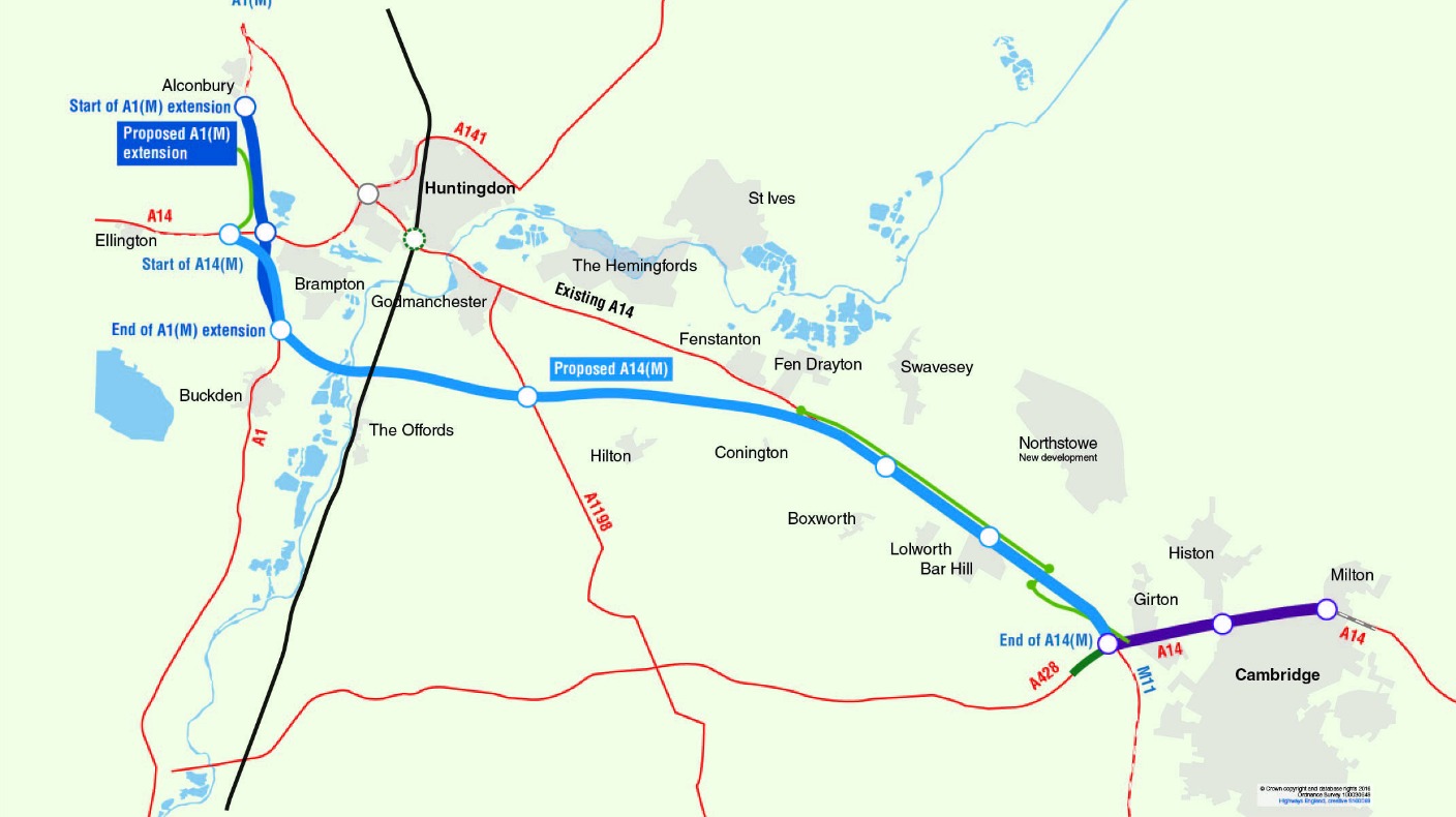 Plan to turn A14 in Cambridgeshire into motorway | ITV News Anglia