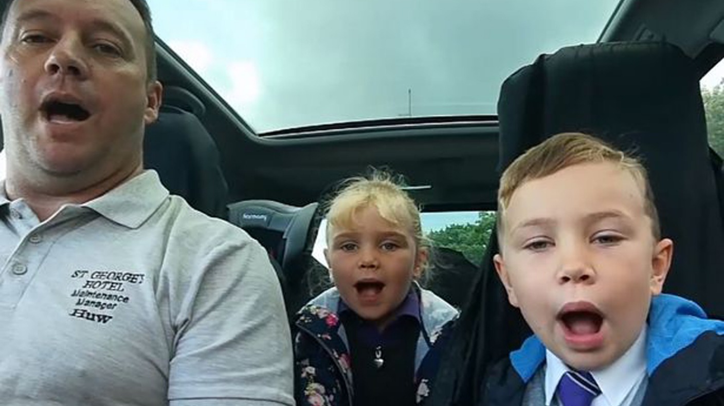 The video of a Welsh dad and his kids that has taken the internet by ...