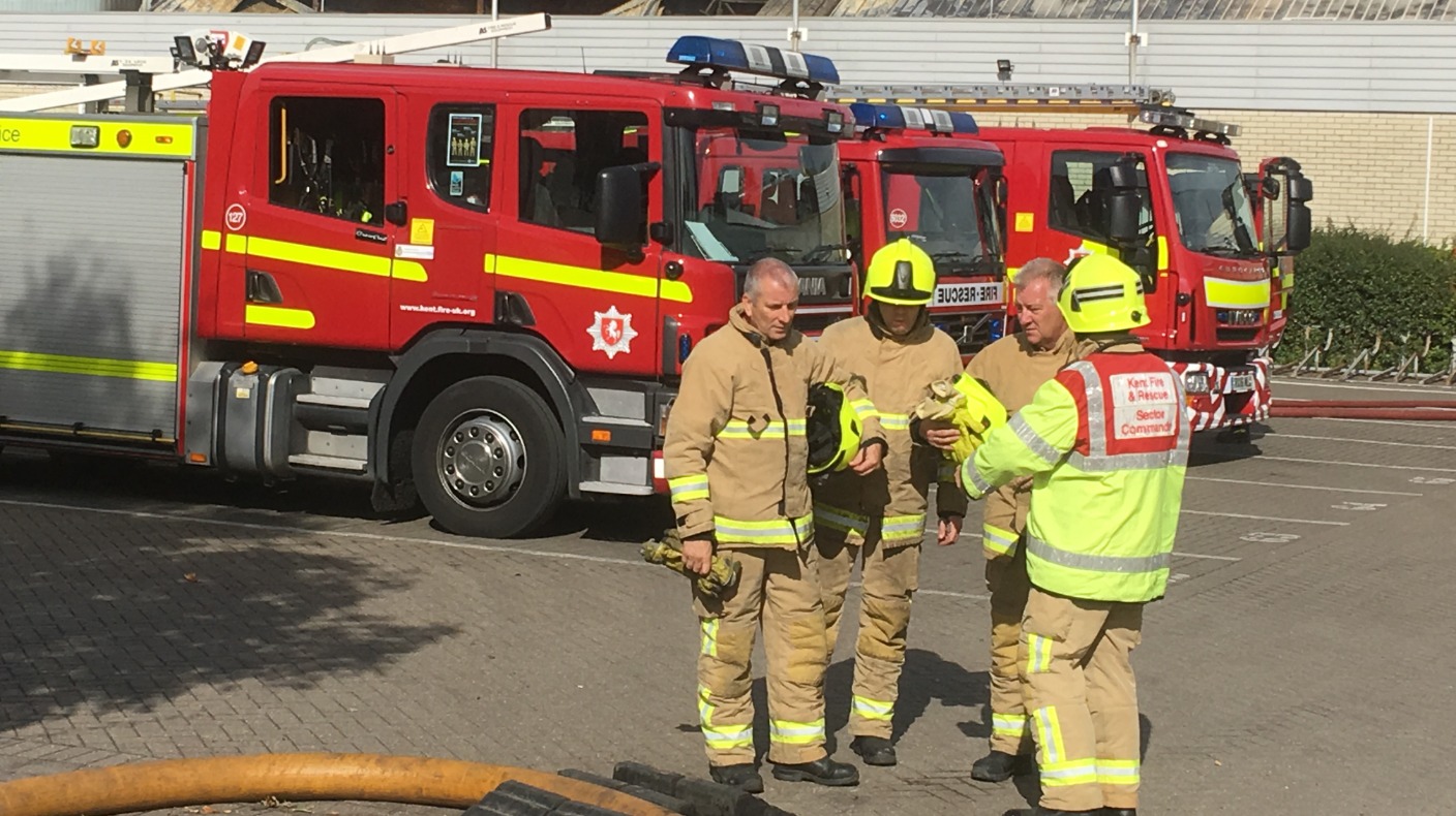 Firefighters work overnight to tackle huge industrial waste fire | ITV ...