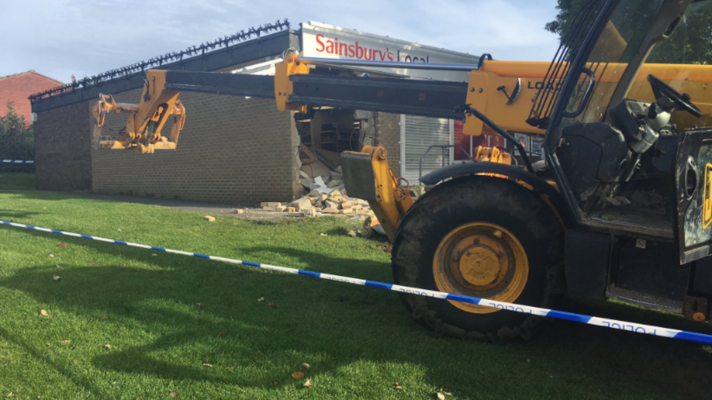 Man arrested after JCB crash into village supermarket | ITV News Tyne Tees
