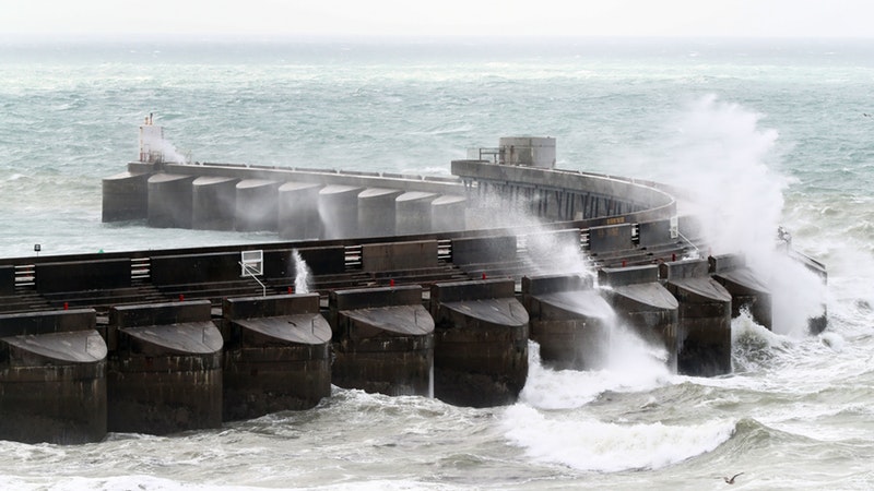 Woman dead after caravan blown off cliff as Storm Ali strikes | ITV News