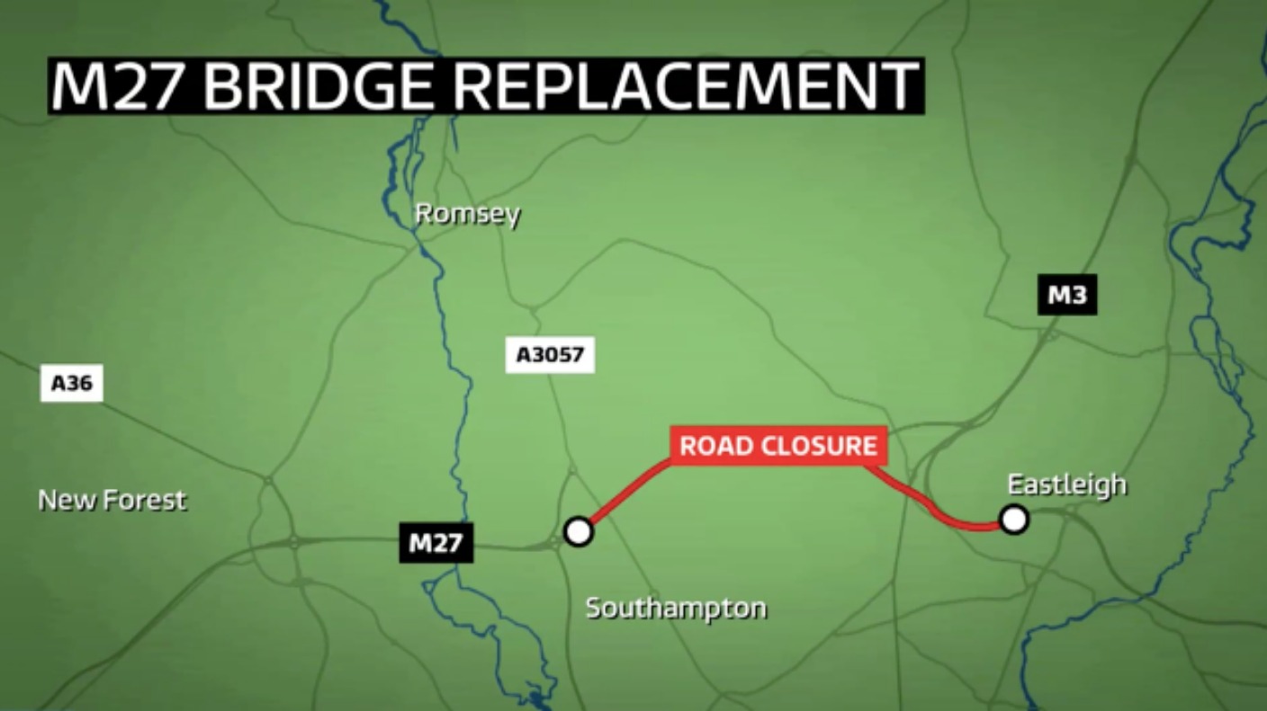 Major diversions for M27 weekend closure | ITV News Meridian
