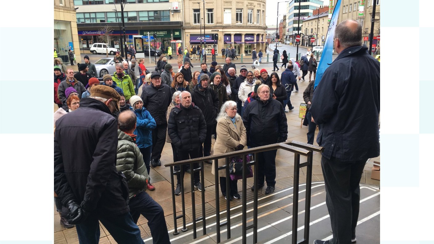 Protest over introduction of Universal Credit held in Sheffield | ITV ...