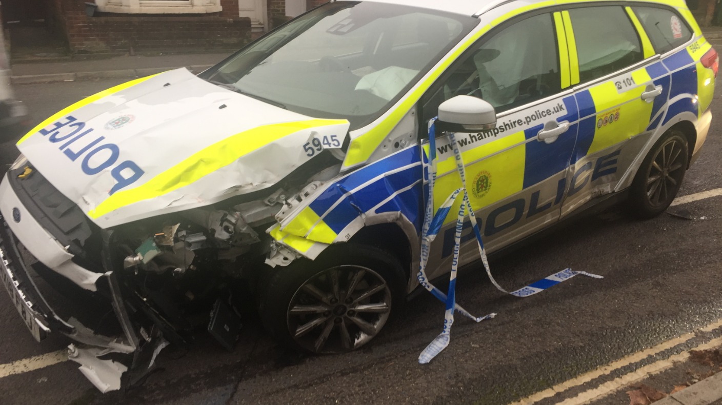 Police car involved in Southampton collision | ITV News Meridian