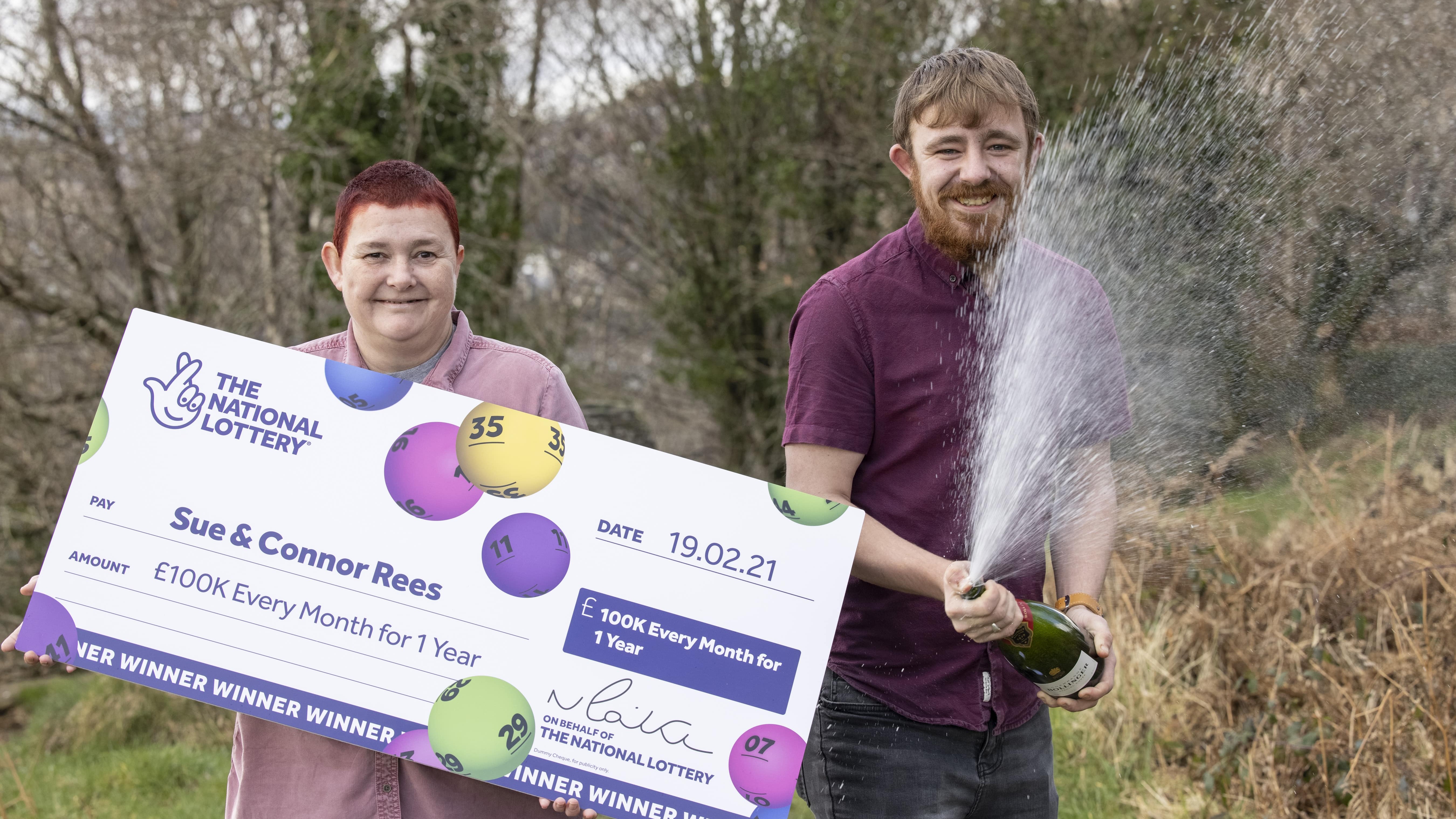 Mother and son from Pontypridd win life changing fortune on lottery ...