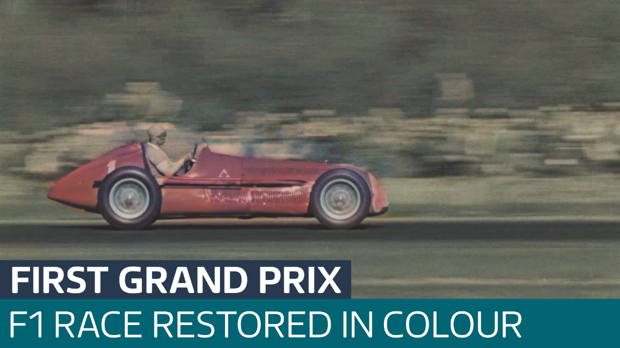 Colour footage shows first-ever Formula 1 Grand Prix at Silverstone ...