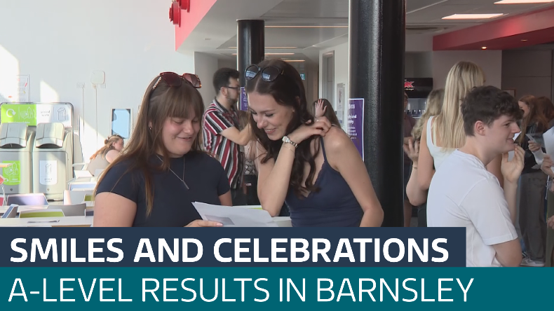 Barnsley students celebrate A-level results - Latest From ITV News