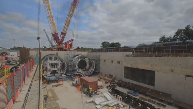 Giant new tunnelling machines begin digging under London for HS2 | ITV ...