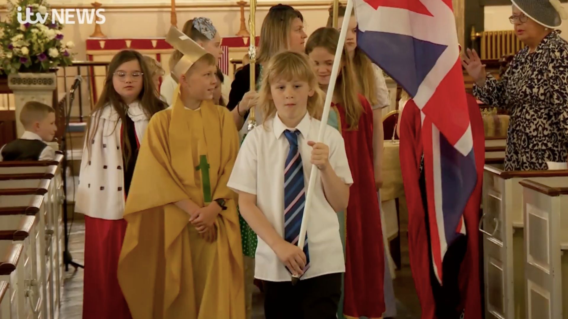 School kids in Wigton re-enact the Queen's Coronation for Platinum ...