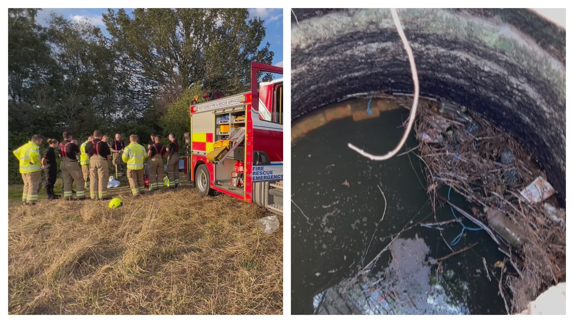 Four fire crews called out to rescue man trapped down 15ft well near ...