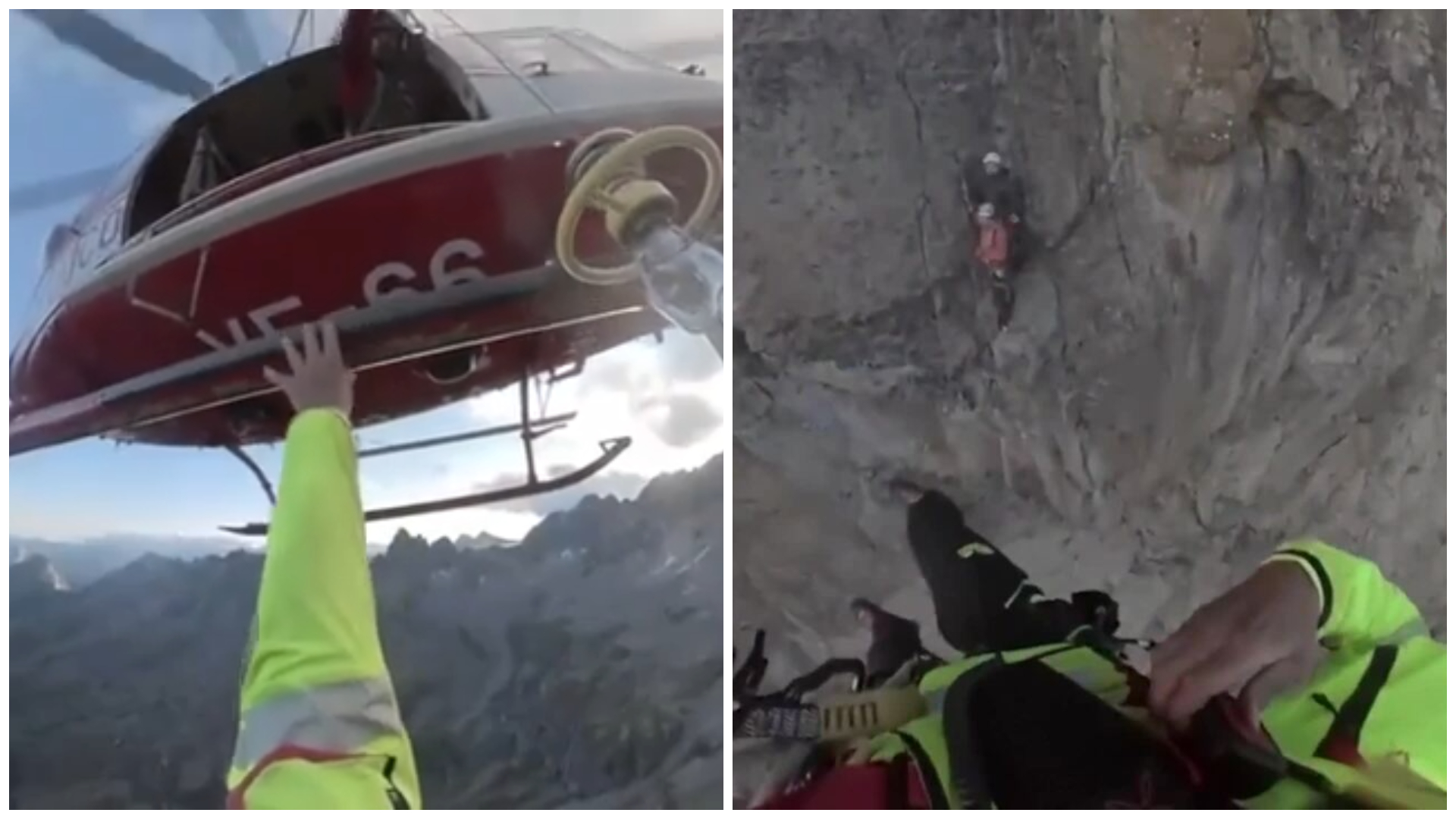 Italy: Climbers rescued from tiny ledge on 3,000 metre mountain with ...