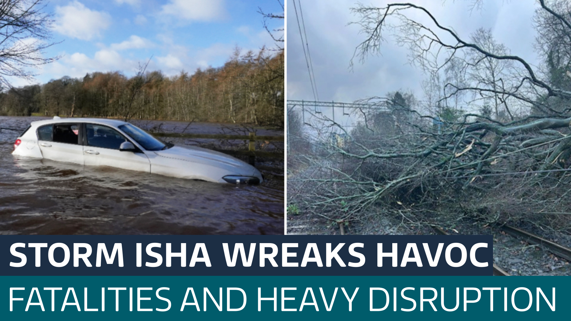 Three dead in UK and severe travel disruption in wake of Storm Isha ...