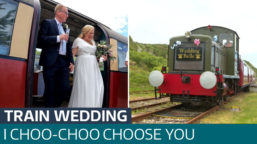 UK couple first to tie the knot on a train in Alderney after married ...