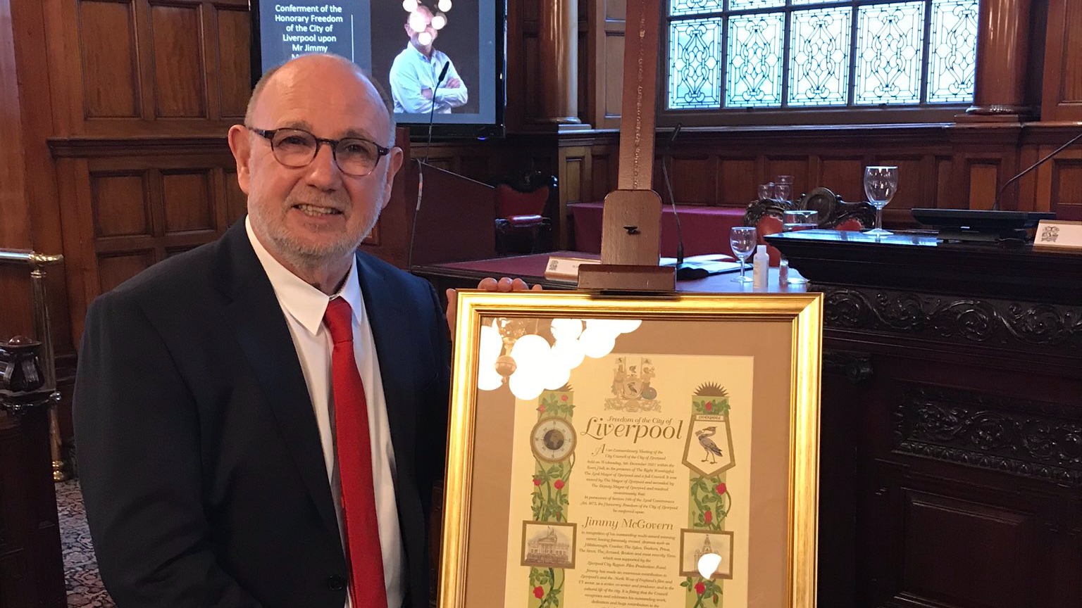 Screenwriter Jimmy McGovern receives the Freedom of Liverpool | ITV ...
