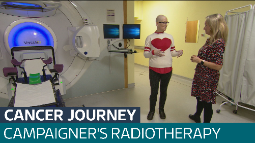 Businesswoman allows cameras into radiotherapy treatment to encourage ...