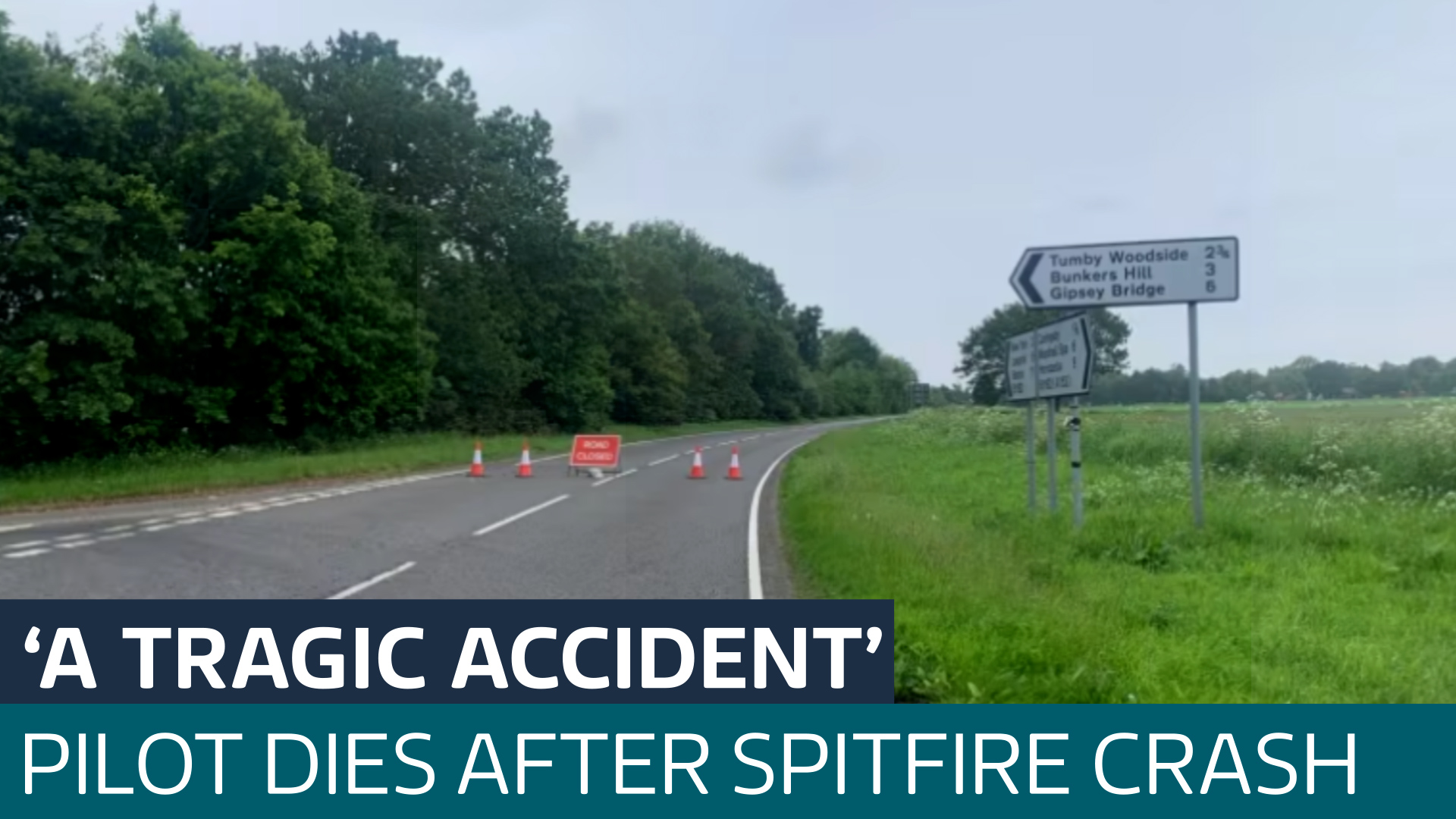 Pilot dies in Spitfire crash near RAF Coningsby in Lincolnshire ...