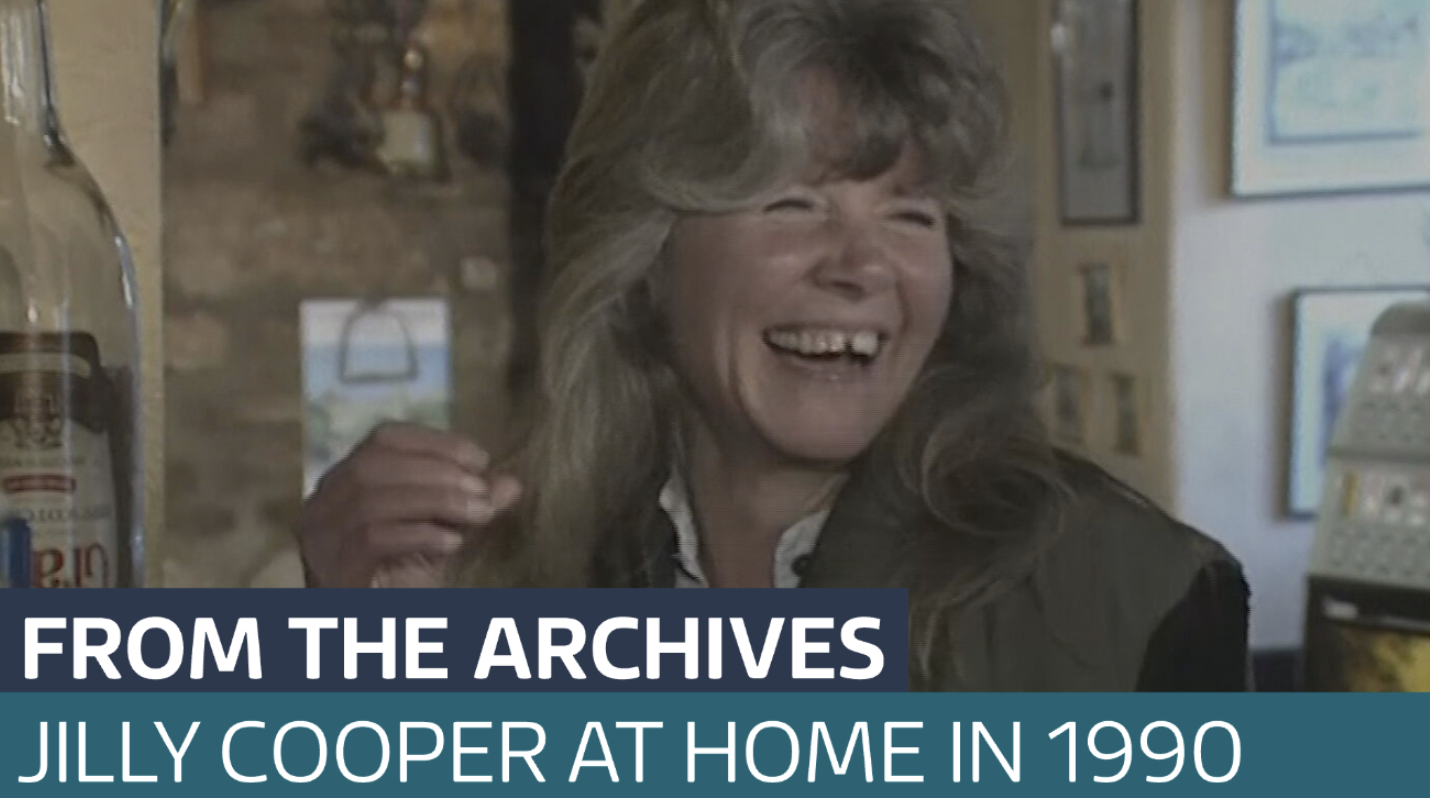 From the archives: 'Queen of the bonkbuster' Dame Jilly Cooper at home ...