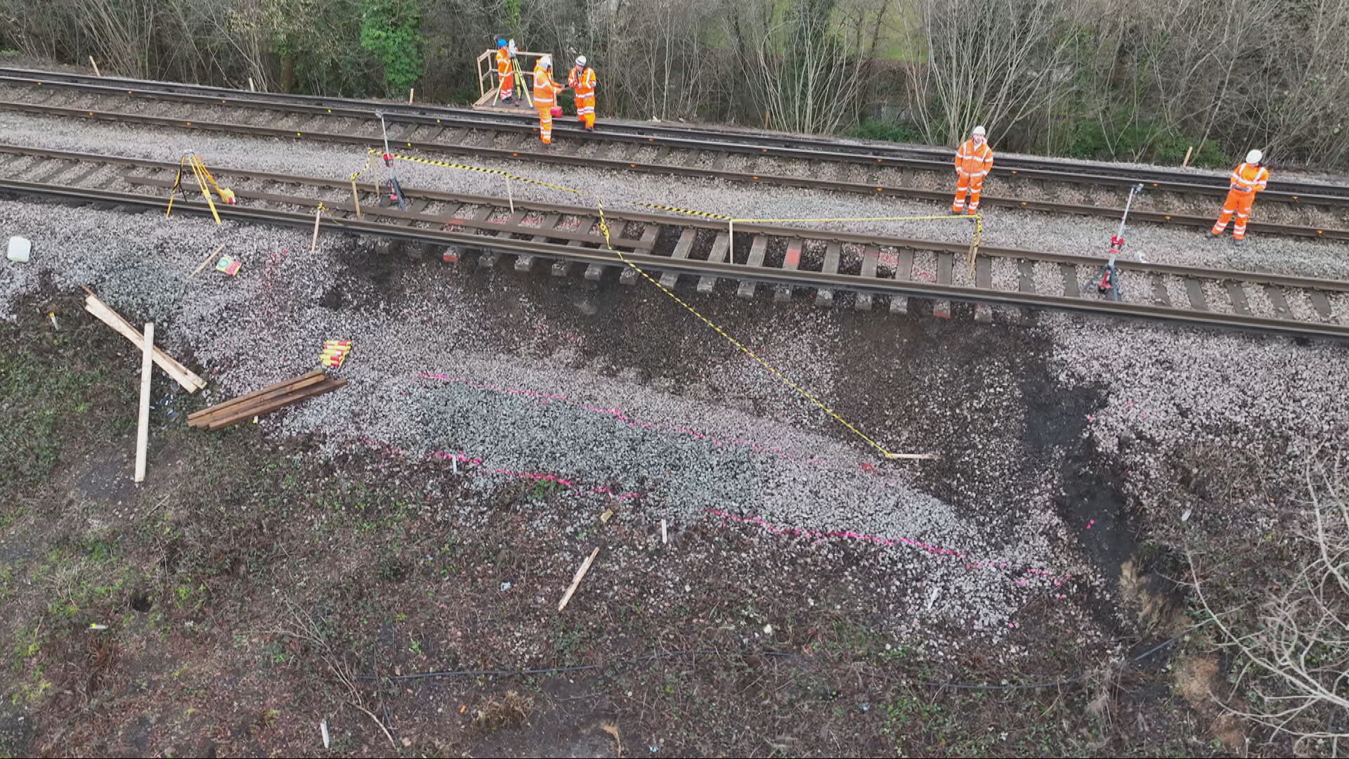 Rail disruption caused by landslip in Surrey to last until mid-February ...
