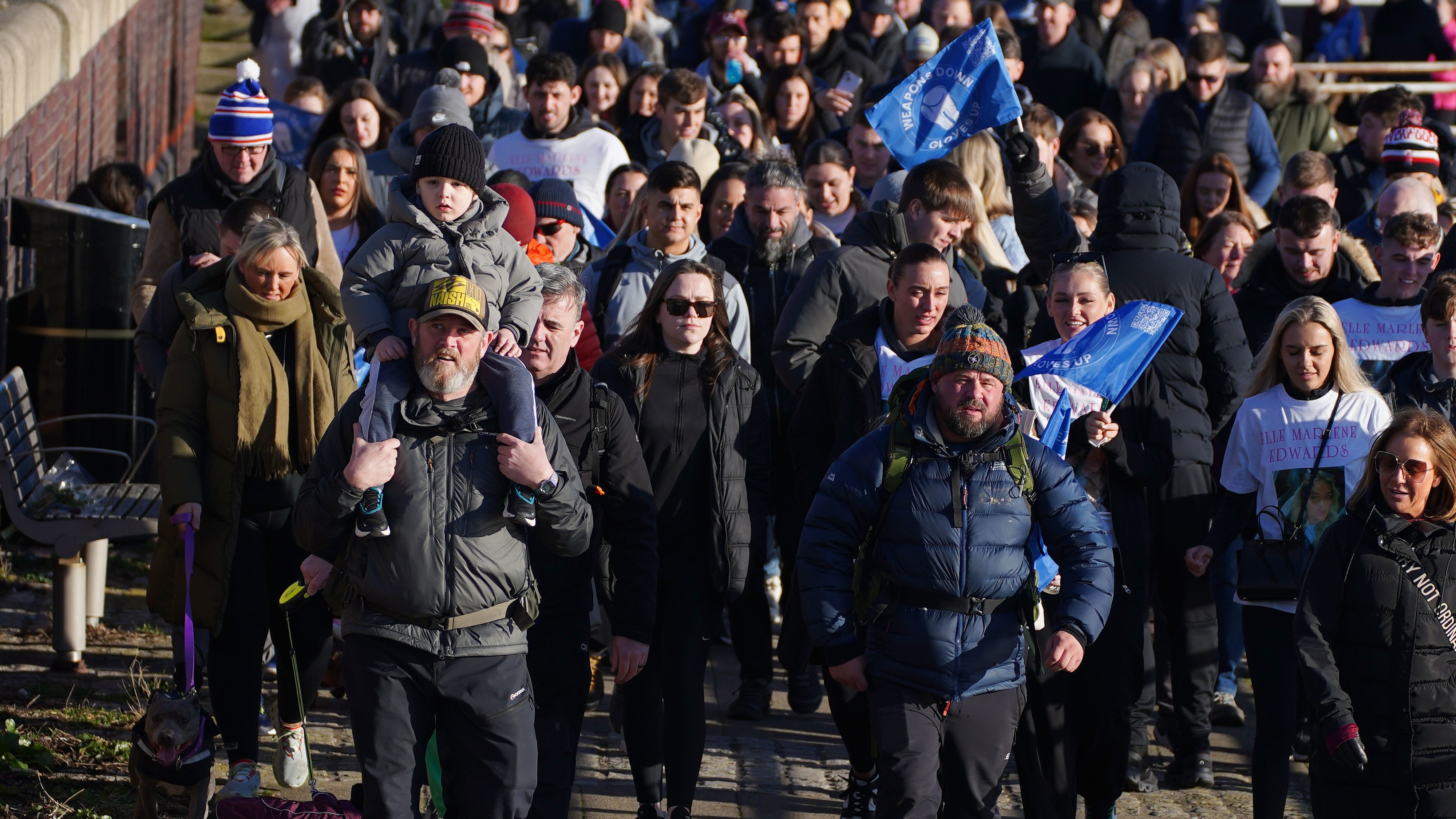Hundreds join Wirral shooting victim Elle Edward's father for walk ...