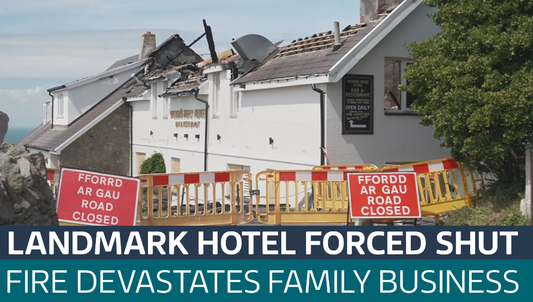 Owner of landmark Gower hotel 'devastated' after fire ripped through ...
