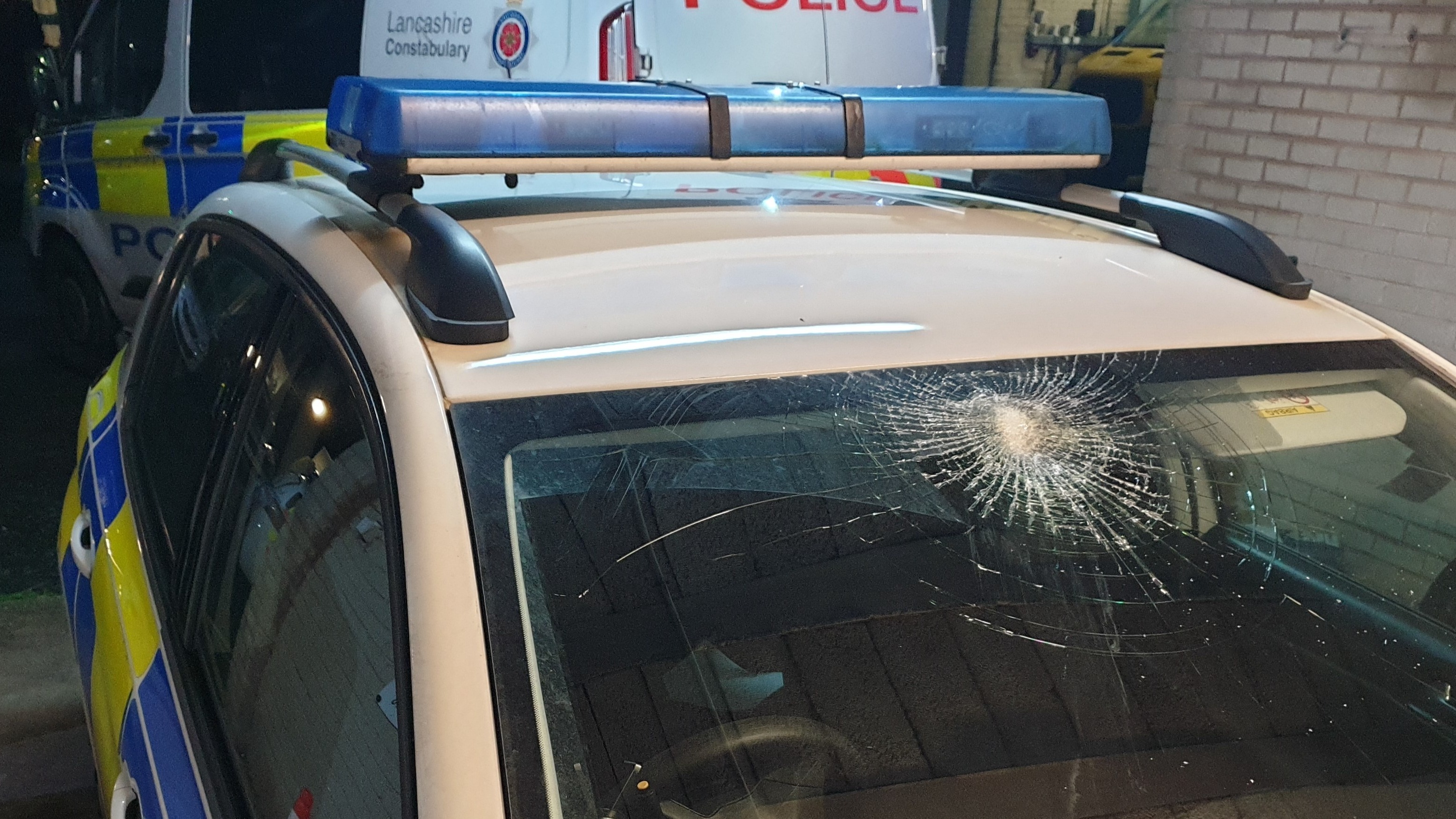 CCTV appeal after police car windscreen smashed as officers deal with ...