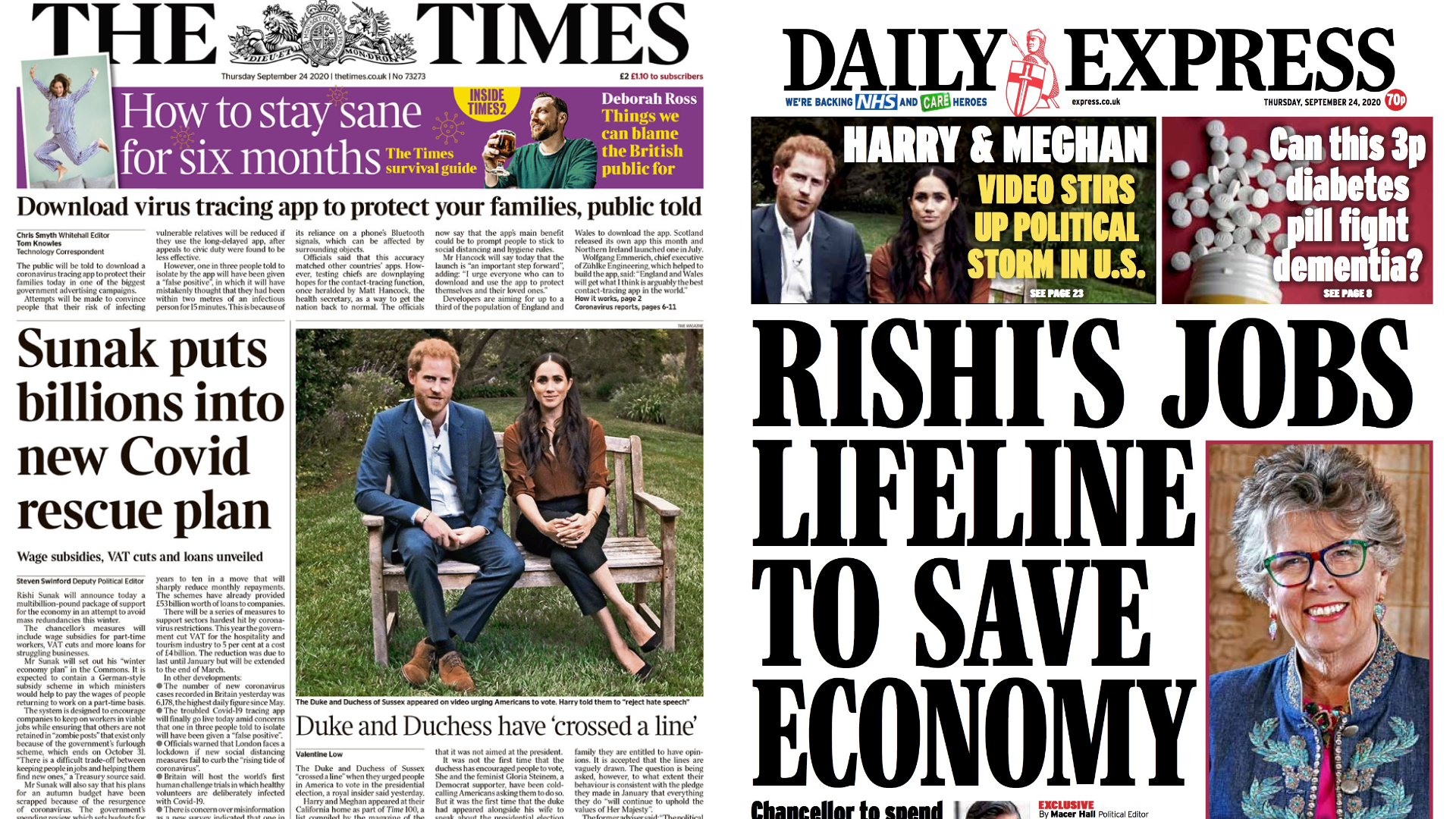 Rishi Sunak's economic rescue plan leads Thursday's newspapers | ITV News