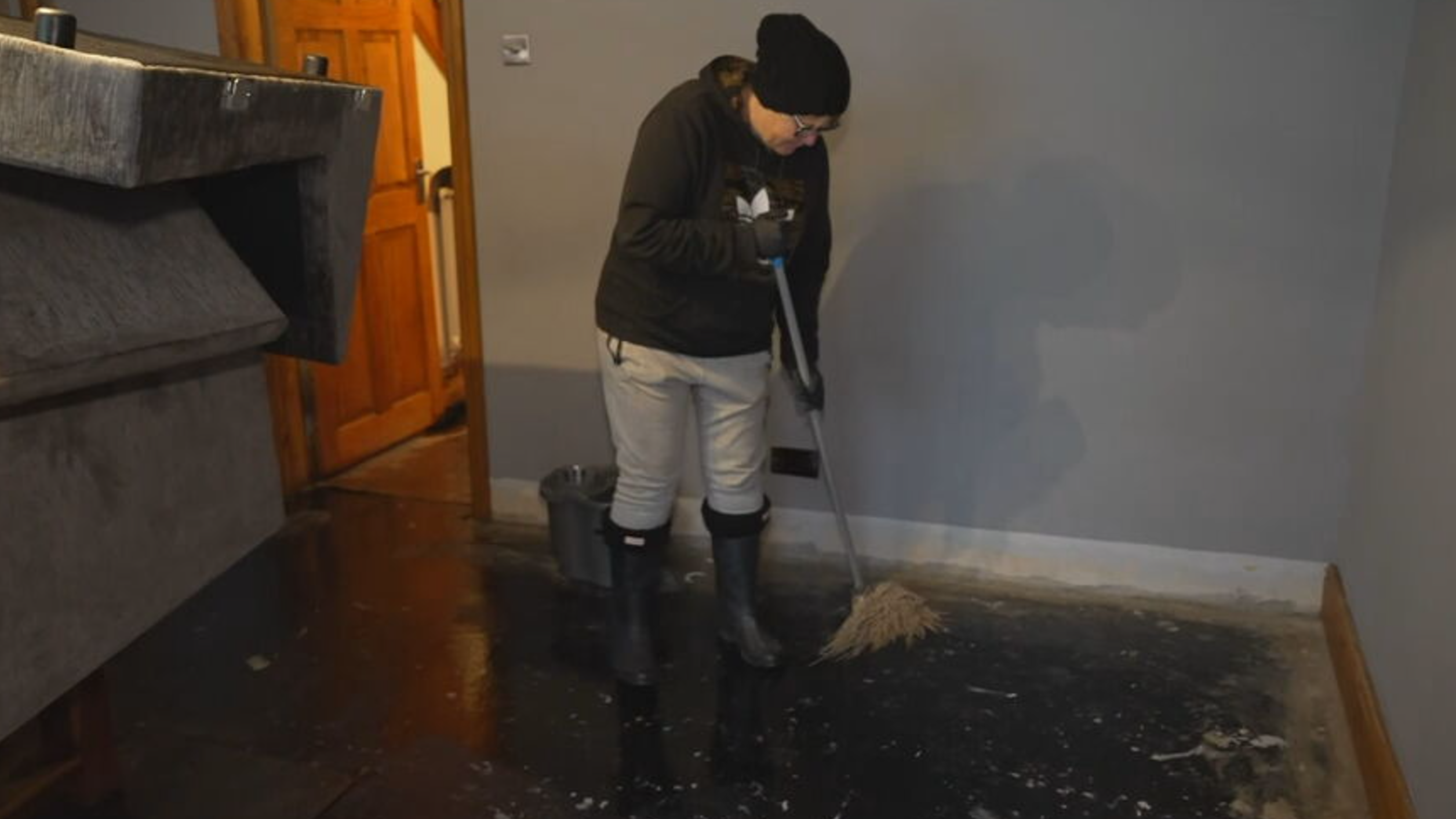 Storm Bert: Clean-up underway in flooded homes after 80% of month's ...