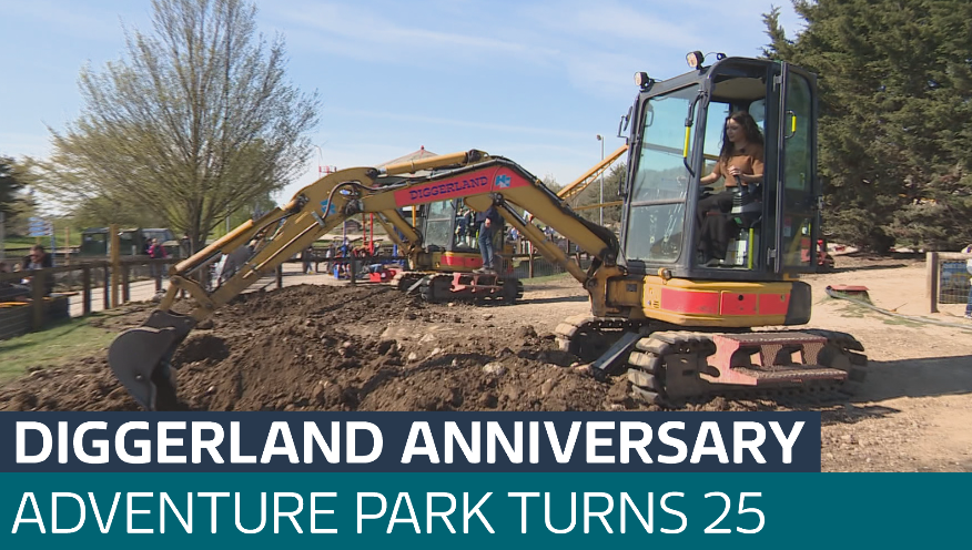The first Diggerland park opened in Kent which is celebrating 25 years ...