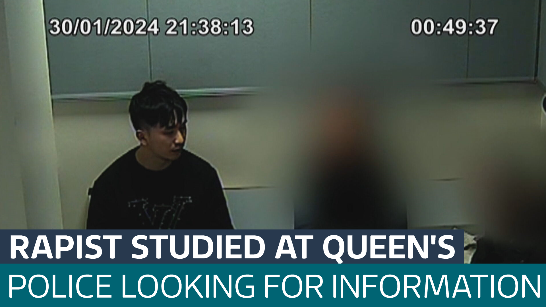 PSNI want information about rapist Zhenhao Zou's time studying at Queen's University in Belfast ...