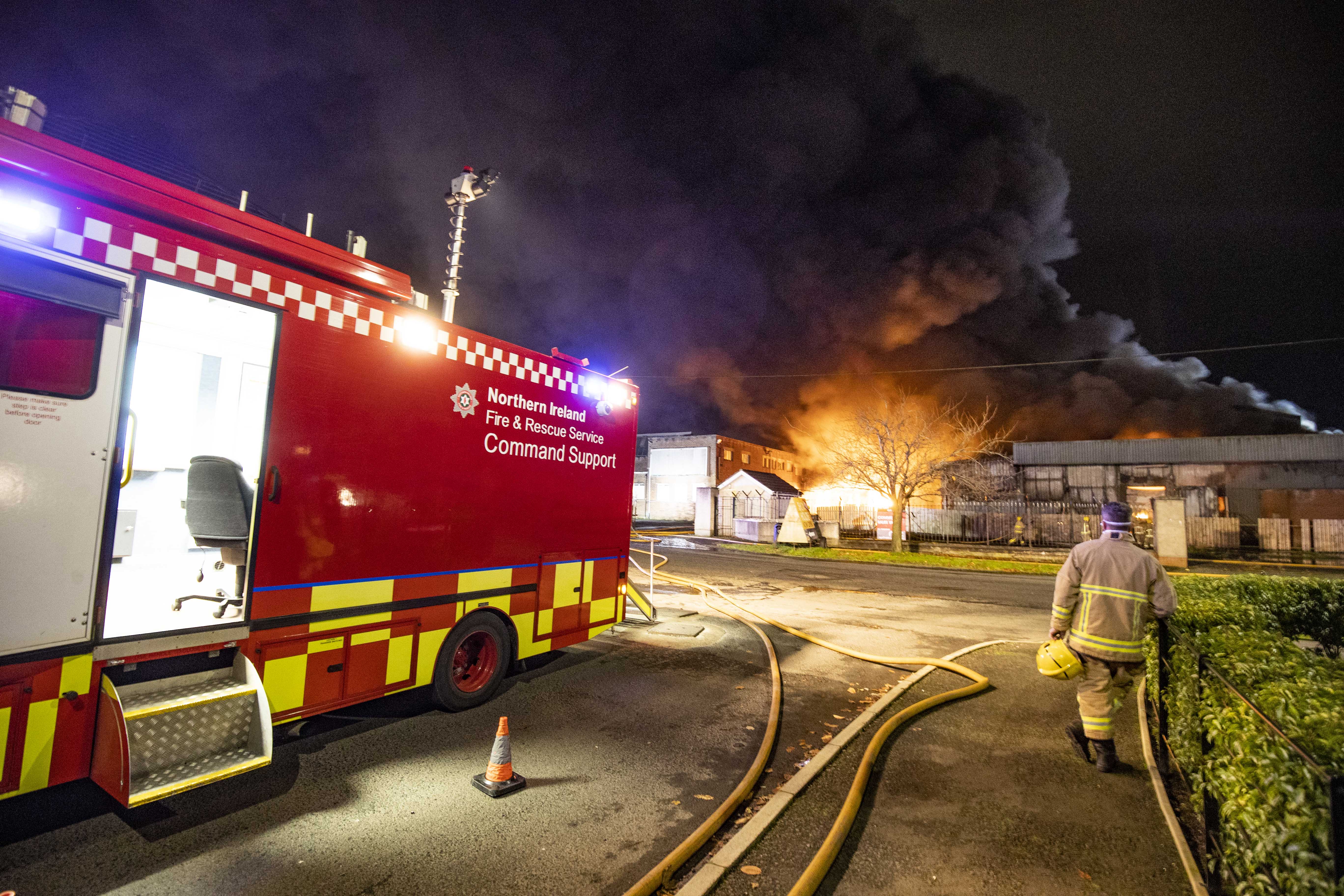 Fire at former poultry factory declared 'major incident' with 100 ...