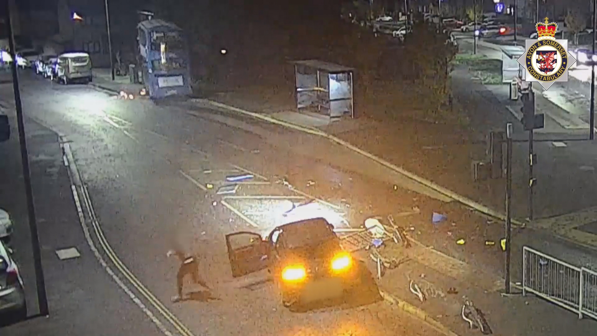 Speeding driver jailed after crashing into bus causing it to veer off the road into a Bristol ...