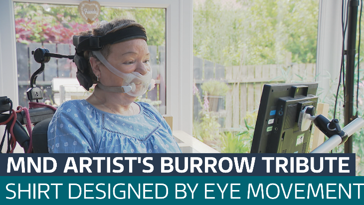 Painter with MND creates Burrow tribute using her eyes. - Latest From ...