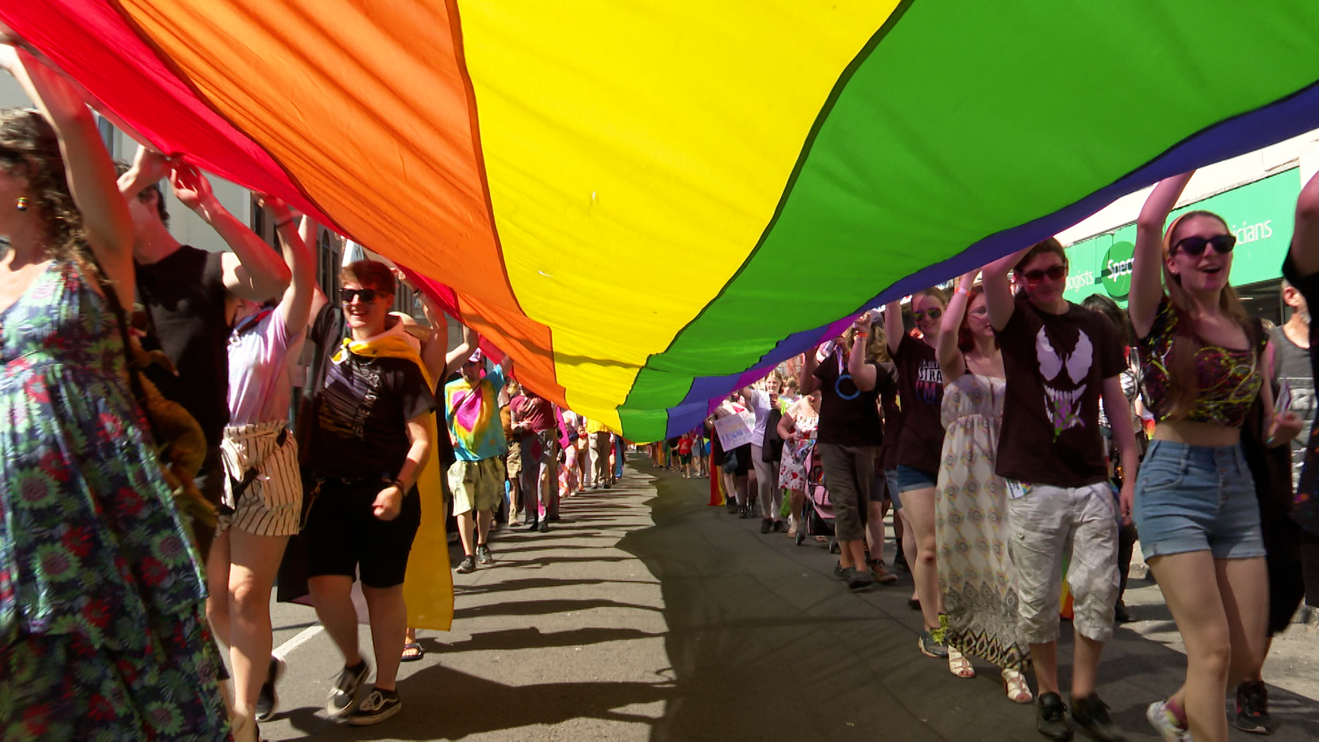 Thousands turn out to celebrate first ever Pride parade in Taunton ...